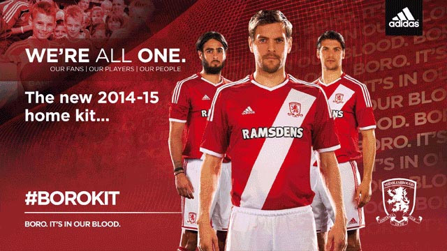Camisas do Middlesbrough 2014-2015 Adidas » Mantos do Futebol