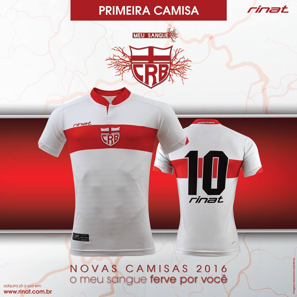 Camisas do CRB 2016 Rinat » Mantos do Futebol