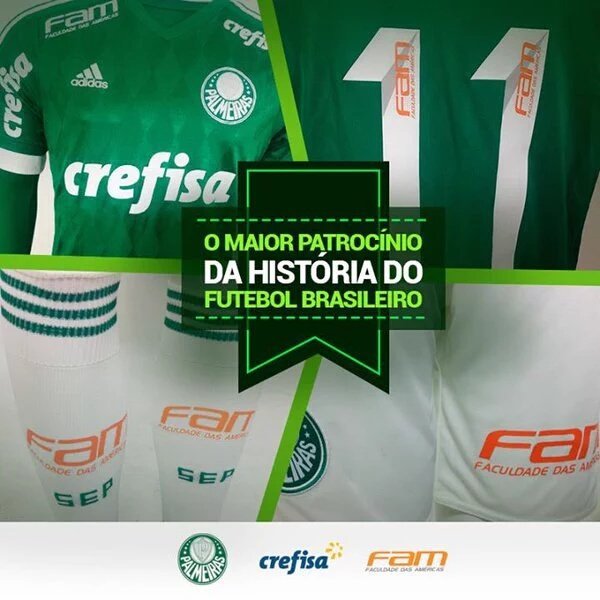 Crefisa, FAM e Palmeiras: "Maior patrocínio da história" » Mantos do ...
