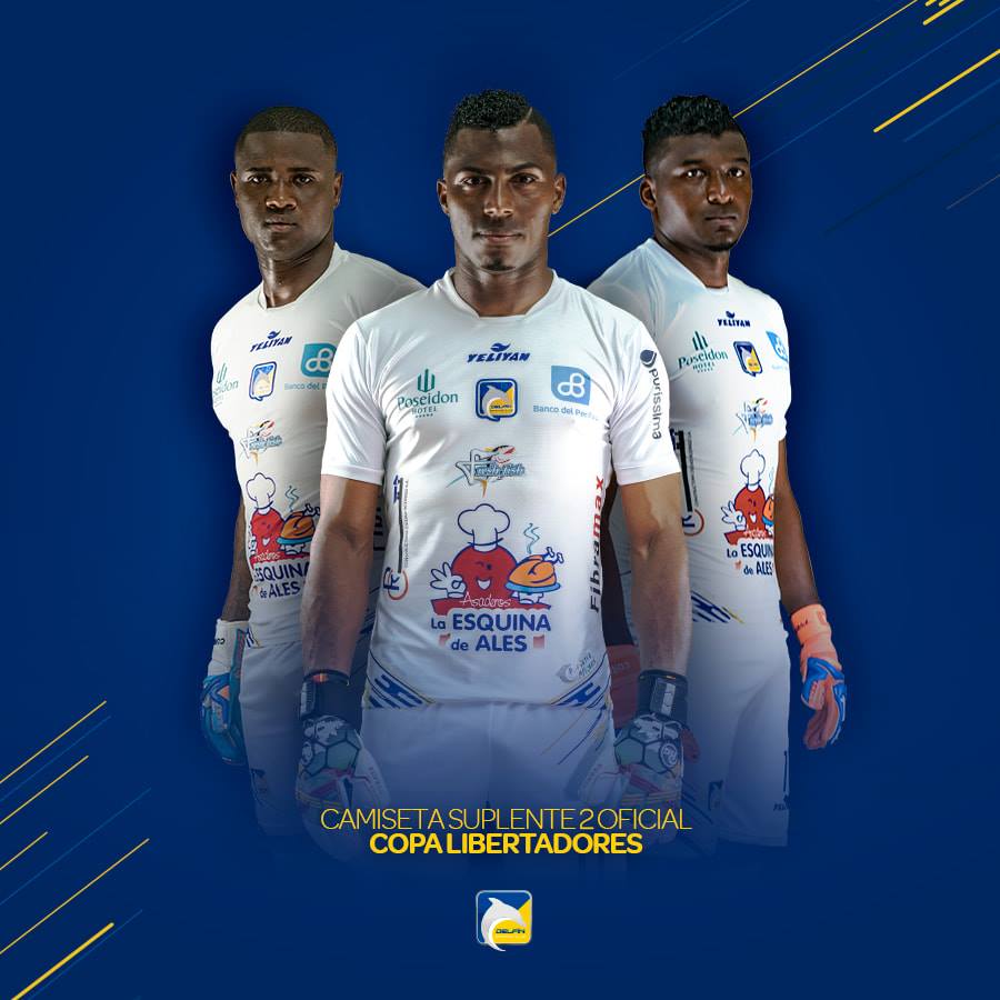 Novas camisas do Delfín SC 2019 Yeliyan (Libertadores da América)- MDF
