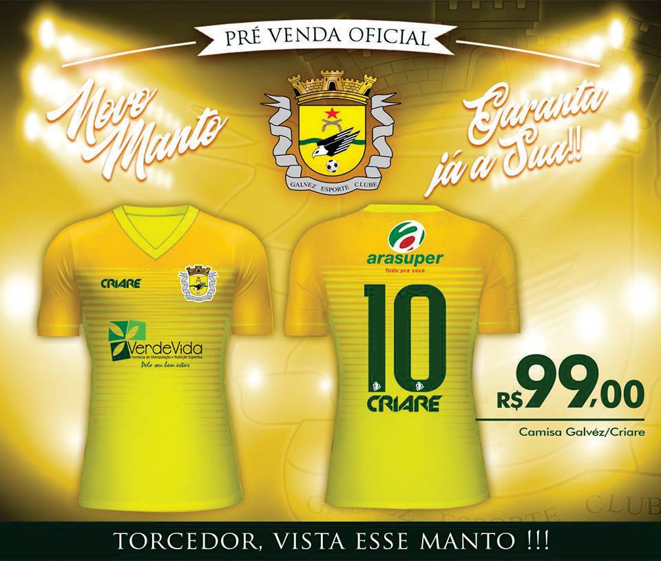 Novas camisas do Galvez EC 2019 Criare » Mantos do Futebol