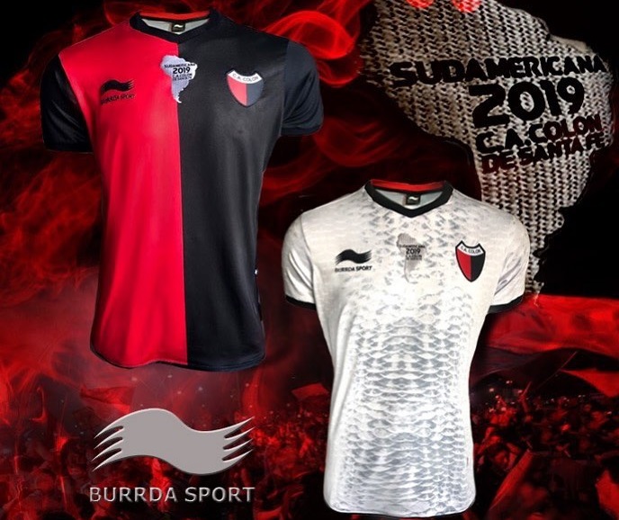 Camisas do CA Colón Sul-Americana 2019 Burrda Sport » Mantos do Futebol