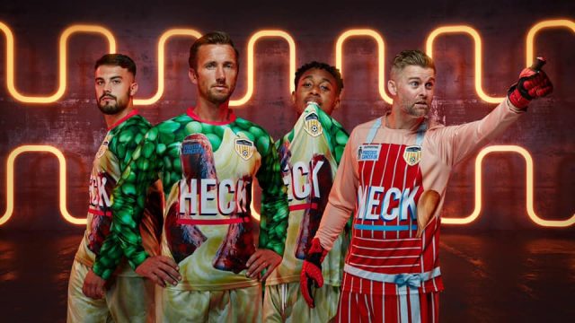 Camisa salsichas, ervilhas e purê de batata do Bedale AFC 2019-2020 | MDF