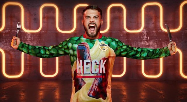 Camisa salsichas, ervilhas e purê de batata do Bedale AFC 2019-2020 | MDF