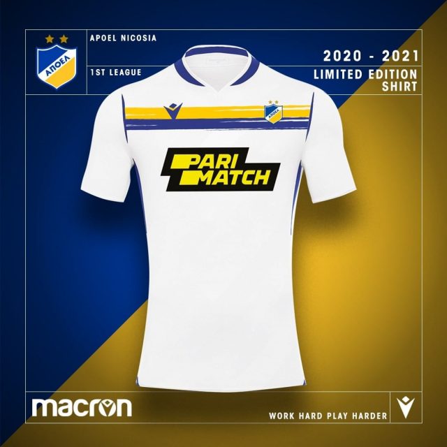 Novas camisas do APOEL FC 2020-2021 Macron » Mantos do Futebol
