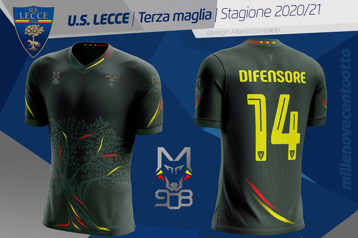 Novas camisas da US Lecce 2020-2021 M908 » Mantos do Futebol