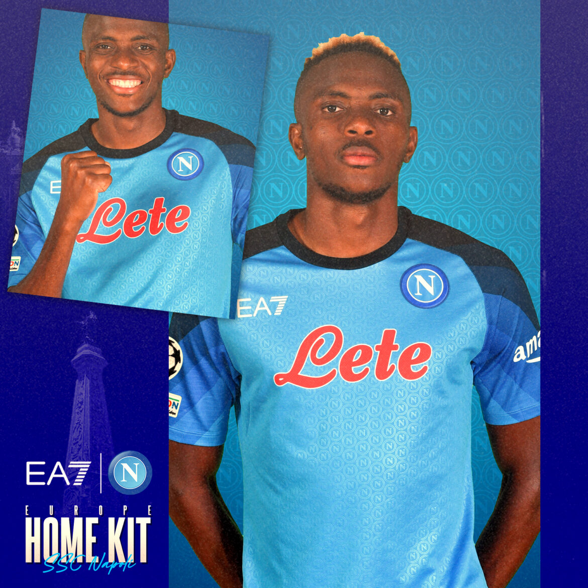 Camisas "Champions League" do Napoli 2022-2023 EA7 » MDF