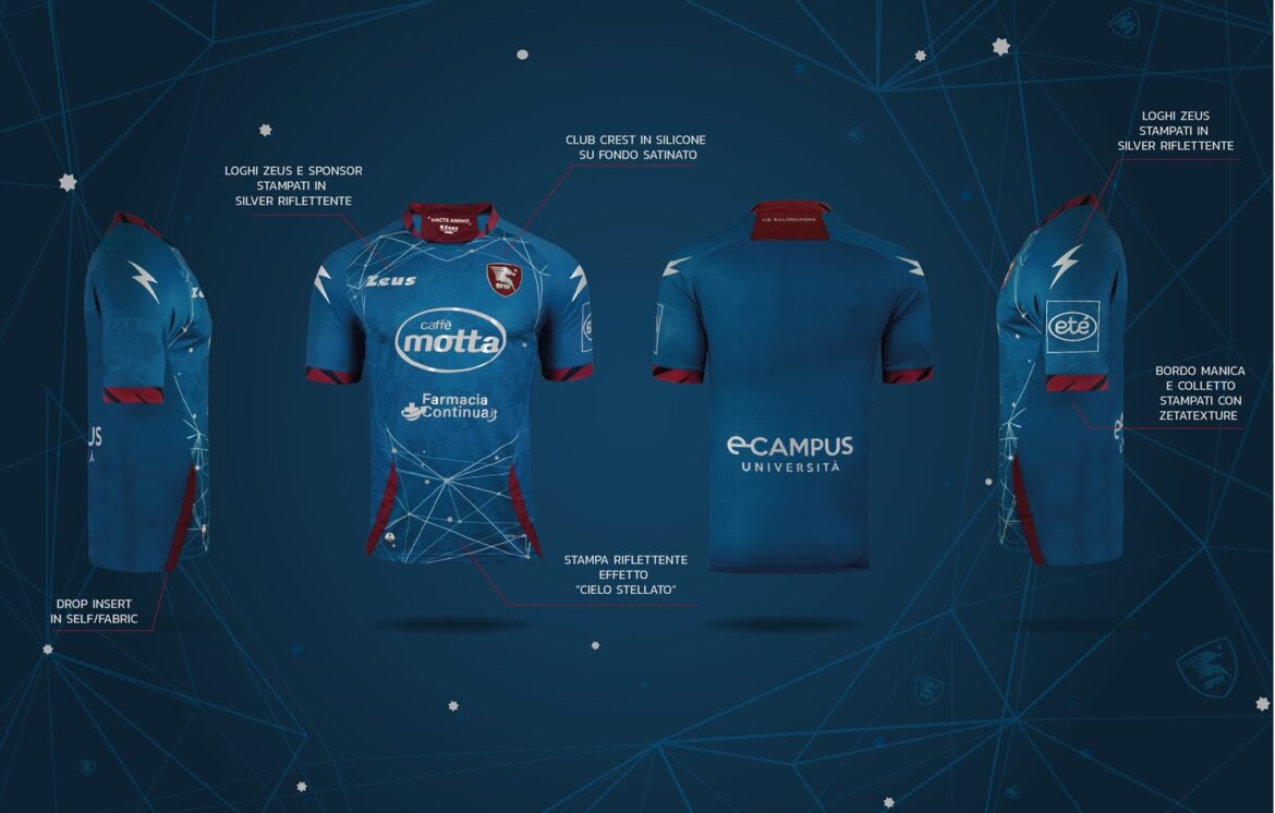 Nova camisa "galáctica" da Salernitana 2022-2023 Zeus » MDF