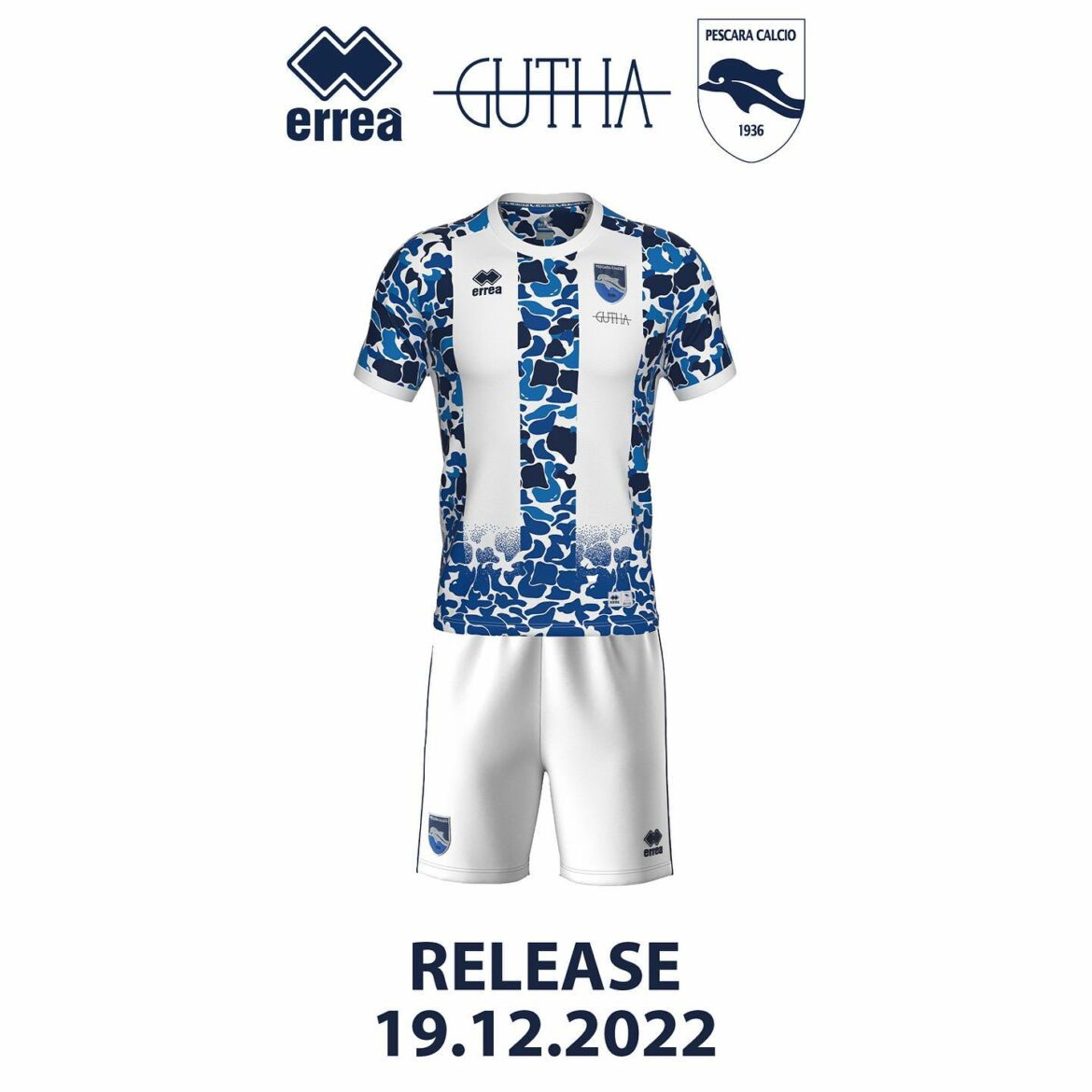 Nova camisa especial do Pescara x Gutha 2022 Erreà » MDF