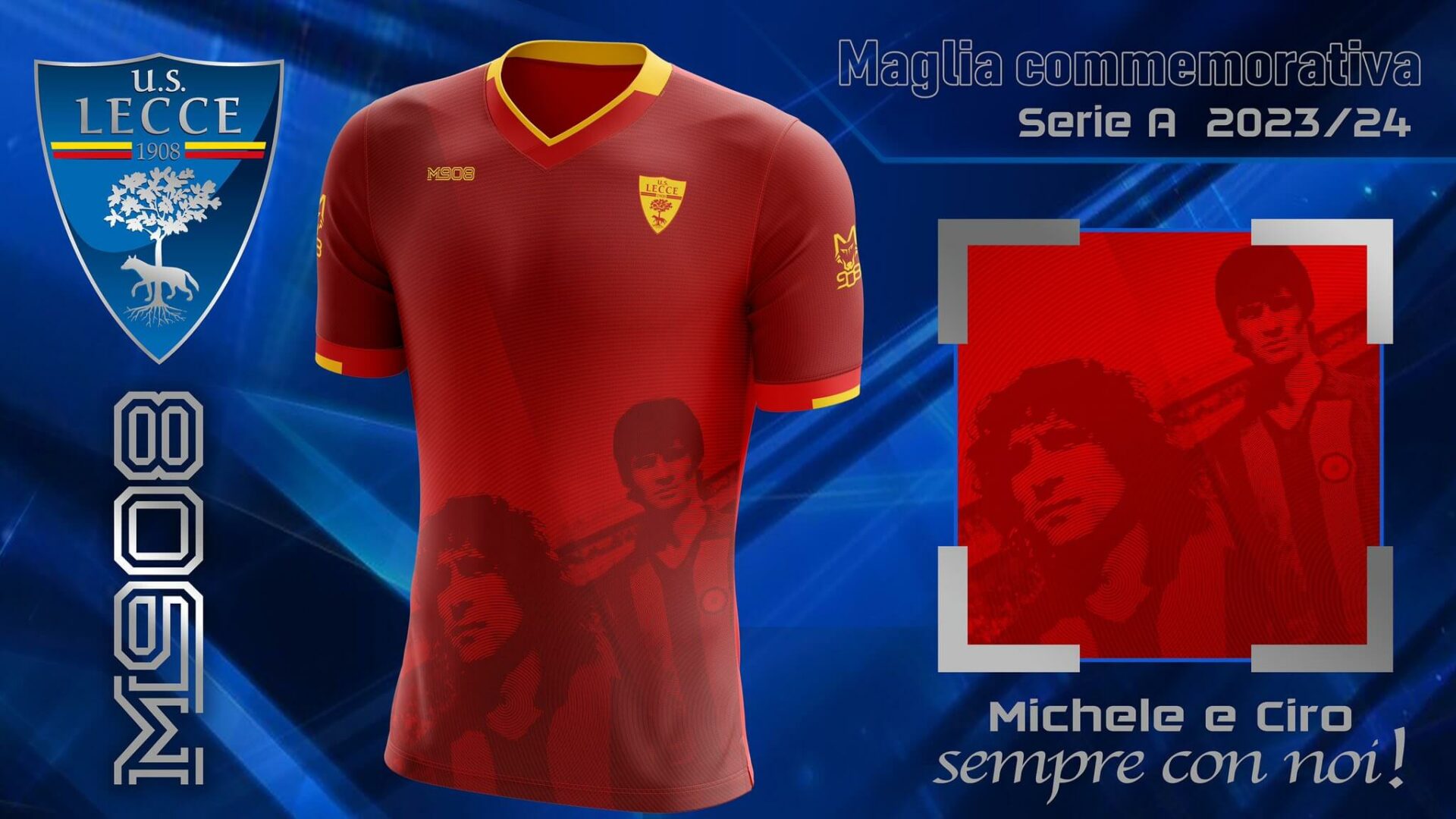 Novas camisas da Lecce 2023-2024 M908 » Mantos do Futebol