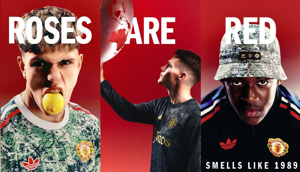 Coleção Adidas "Stone Roses" do Manchester United 2024 » MDF