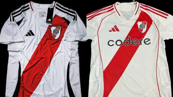 Camisa titular do River Plate 2024-2025 tem dois modelos diferentes ...