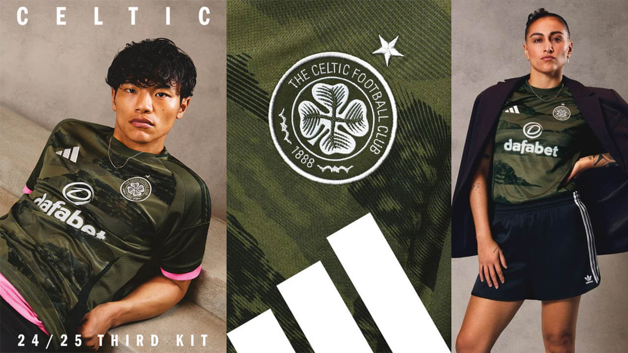 Nova terceira camisa do Celtic FC 2024-2025 AdidasTerceira camisa do ...