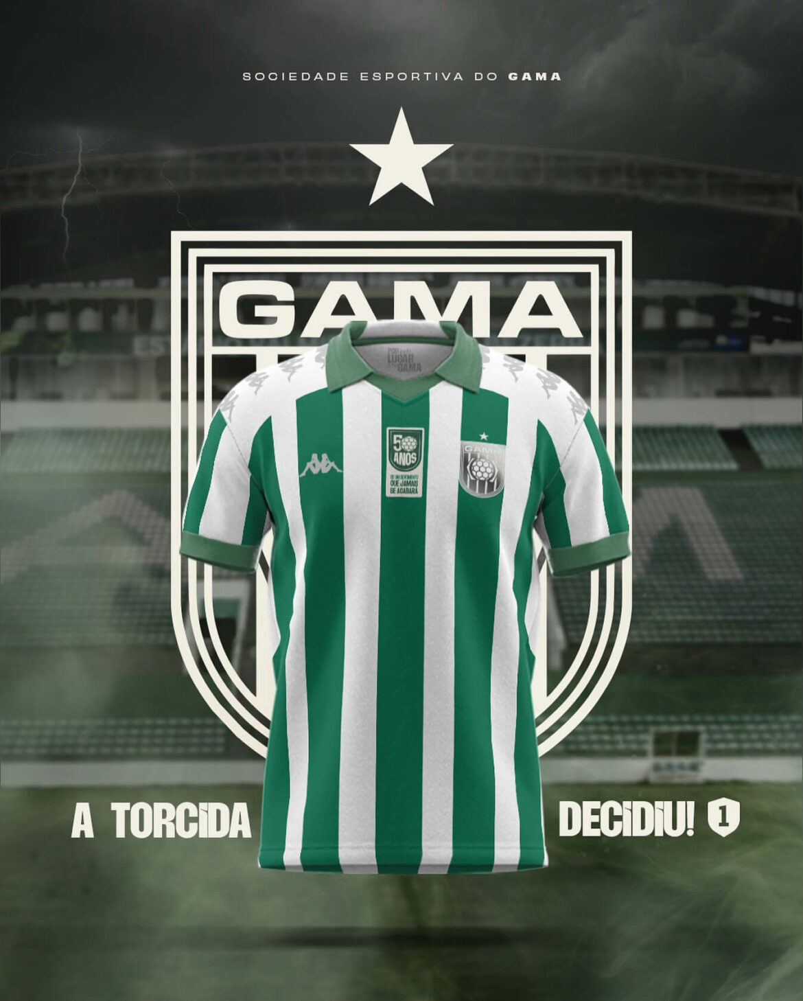 SE Gama define camisa dos 50 anos através de votação » Mantos do Futebol