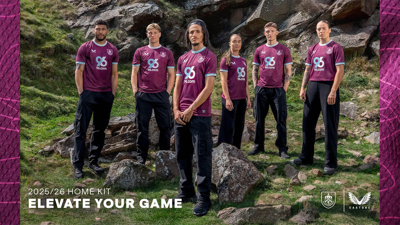 Nova camisa titular do Burnley FC 2025-2026 Castore » Mantos do Futebol